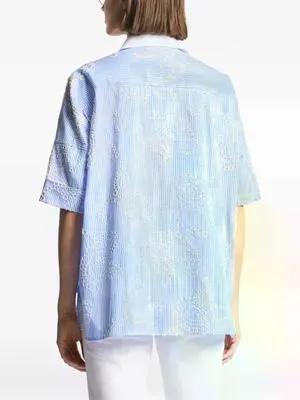 FAY Striped Embroidered Shirt