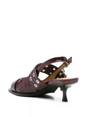 GANNI Buckle-eyelet Pumps