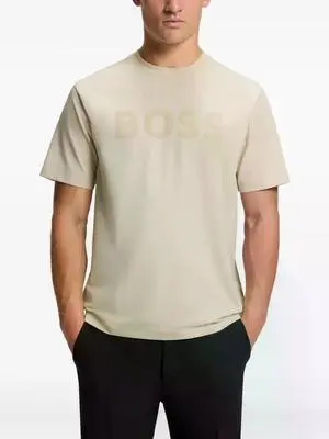 BOSS Logo-emed T-shirt - Neutrals