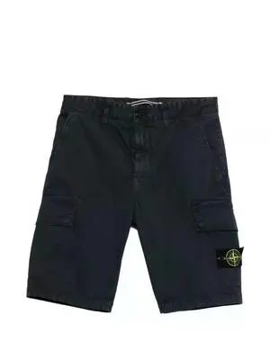 Stone Island Logo-detail Cargo Shorts - Blue