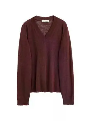 Our Legacy V-neck Linen Sweater - Brown
