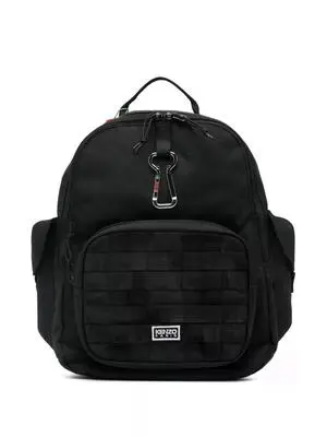 Kenzo Logo-embroidered Backpack - Black
