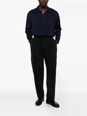 Giorgio Armani Satin Trim Trousers - Black