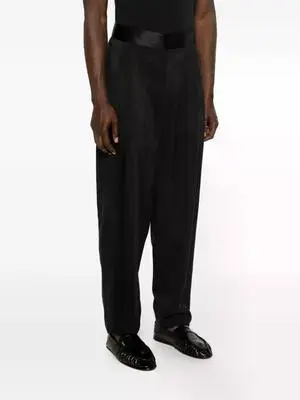 Giorgio Armani Satin Trim Trousers - Black