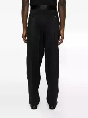 Giorgio Armani Satin Trim Trousers - Black