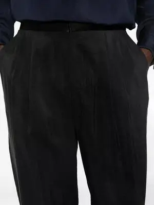Giorgio Armani Satin Trim Trousers - Black