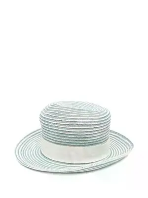 Eleventy Striped Ribbon Hat - Blue