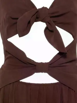 Raquel Diniz Tie Cut-out Maxi Dress