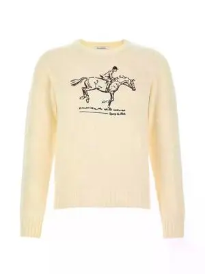 SPORTY & RICH Equestrian-print Sweater