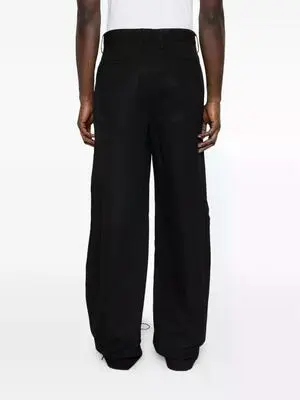 Reese Cooper Pleated Ripstop Trousers - Black