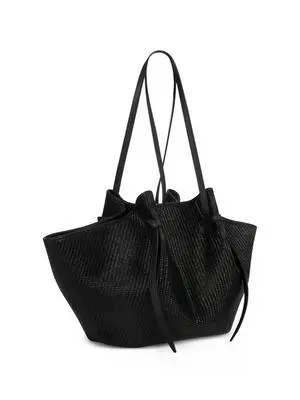 Yuzefi Large Mochi Leather Shoulder Bag - Black