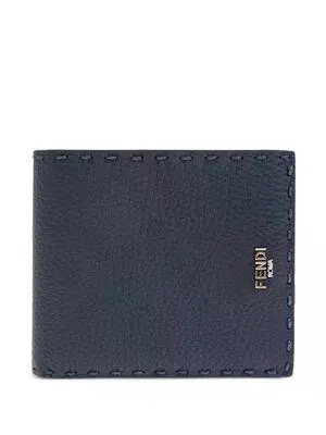 Fendi Selleria Leather Wallet - Blue
