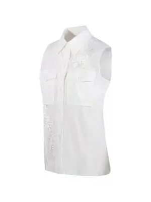 P.a.r.o.s.h Embroidered Sleeveless Shirt