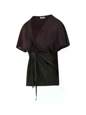 P.a.r.o.s.h Tie-waist Top - Brown