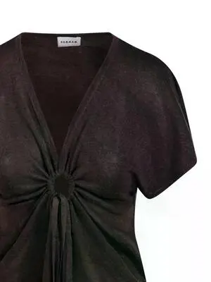 P.a.r.o.s.h Tie-waist Top - Brown