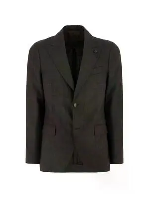 LARDINI Checked Buttoned Suit