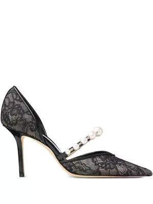 JIMMY CHOO 85mm Aurelie Lace Pumps