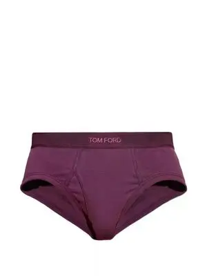 TOM FORD Logo-waistband Briefs - Purple