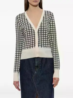 Marni Checked V-neck Cardigan