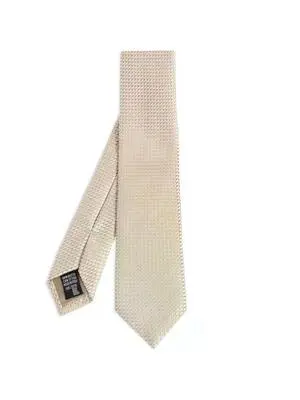 Emporio Armani Patterned Jacquard Tie - Neutrals