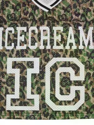 ICECREAM Camouflage V-neck T-shirt - Green