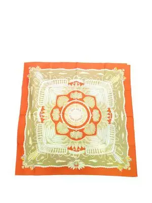 Hermès 2000-2025 Railing Silk Scarf 90 Scarves - Orange