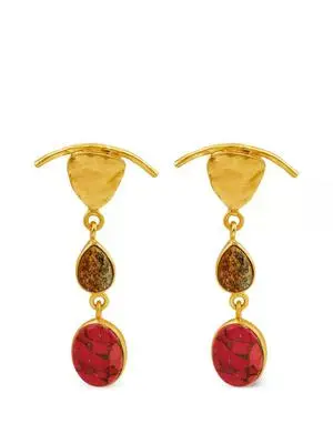 Boheme Teardrop-shape Earrings - Gold