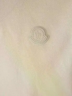 Moncler Tonal Patch Metal Button Polo Shirt