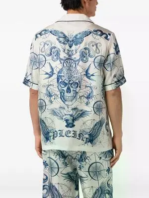 Philipp Plein Printed Silk Shirt