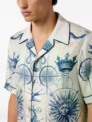 Philipp Plein Printed Silk Shirt