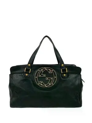 Gucci Studded Leather Interlocking G Blondie Tote Bag