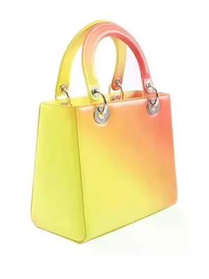Dior 2010-2026 Medium Ombre Calfskin Lady Satchel - Yellow