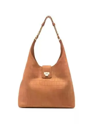 Elisabetta Franchi Croc-effect Chain Handle Bag