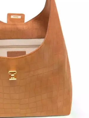 Elisabetta Franchi Croc-effect Chain Handle Bag