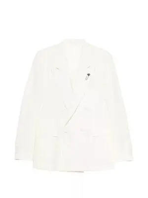 LARDINI Double-breasted Blazer - White