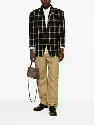 Issey Miyake Tailored Check Blazer