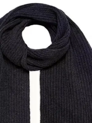 N.peal Ribbed Cashmere Scarf - Grey