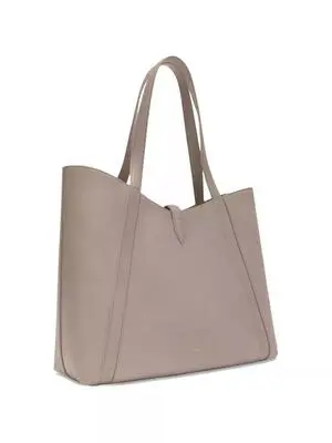 Furla Grained Leather Tote Bag With Logo Detail