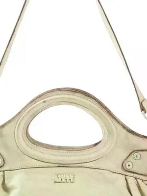 Miss Sixty Distressed Leather Tote Bag - Neutrals