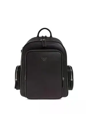 Emporio Armani Triangle-logo Backpack - Brown