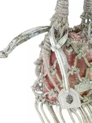 Kurt Geiger Mini Macrame Handbag - Silver