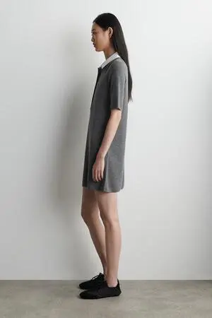 Cos Layered-collar Merino Wool Mini Dress