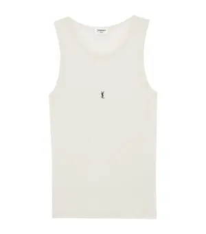 Saint Laurent Cotton Cassandre Tank Top