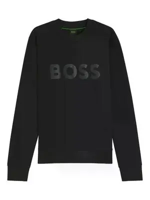 BOSS Logo-print Crewneck Sweatshirt - Black