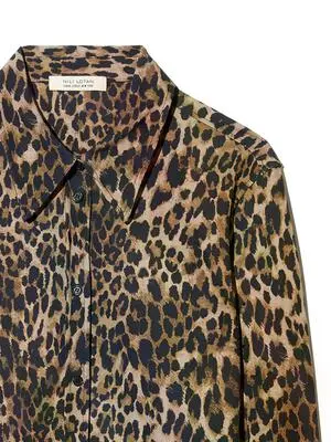NILI LOTAN Leopard-print Shirt