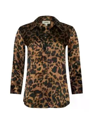 L'Agence Dani Leopard-print Blouse