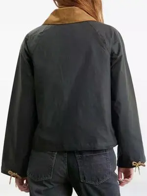 Barbour Waxed Zipped Jacket - Black