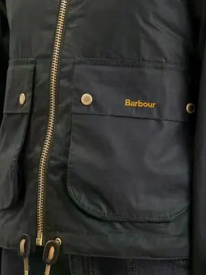Barbour Waxed Zipped Jacket - Black
