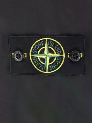 Stone Island Zip-up Jacket With Logo Patch