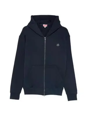 Kenzo Logo-patch Hoodie - Blue